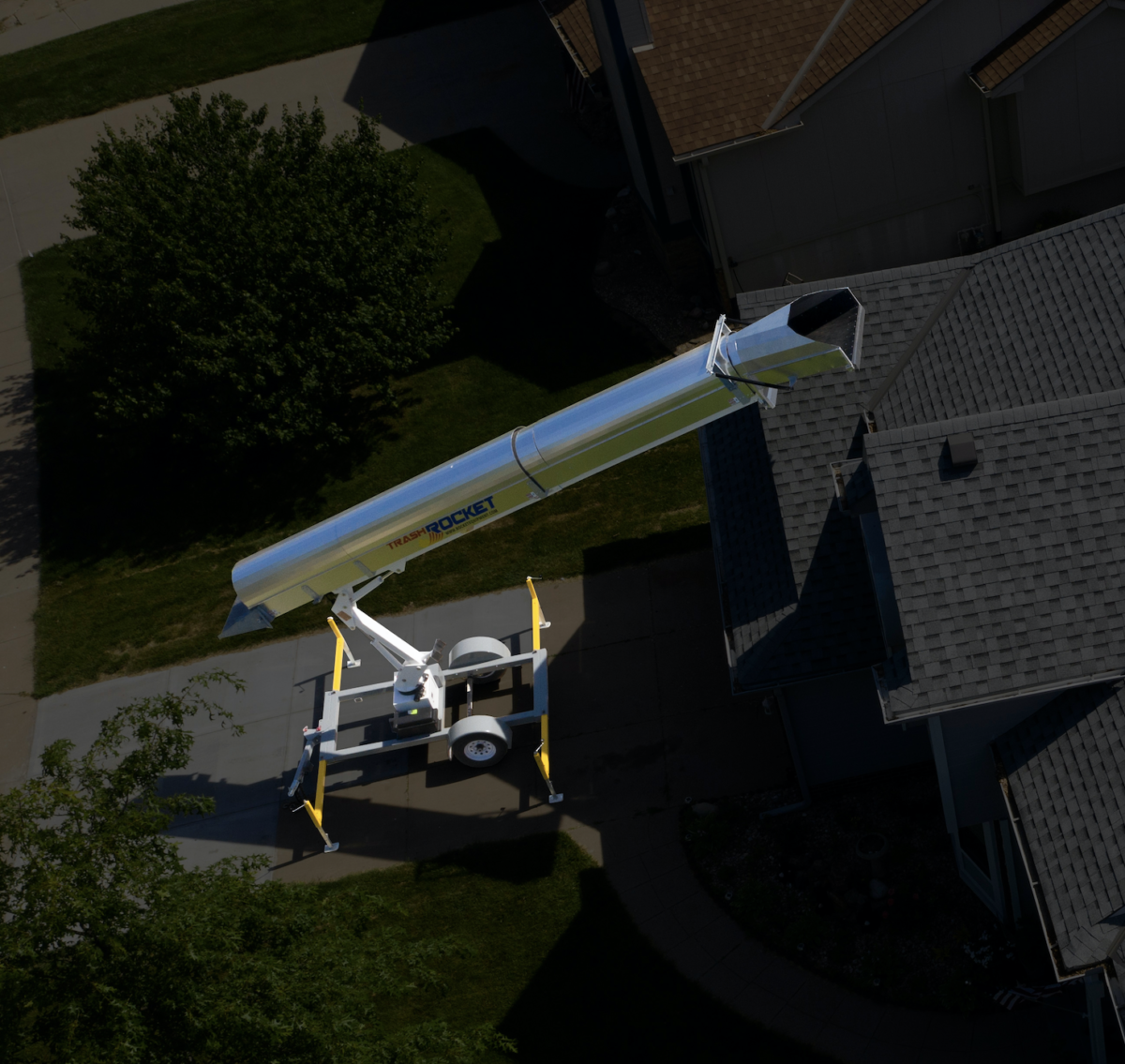 Compact Telescoping Roof-to-Dumpster Disposal System - Roofing