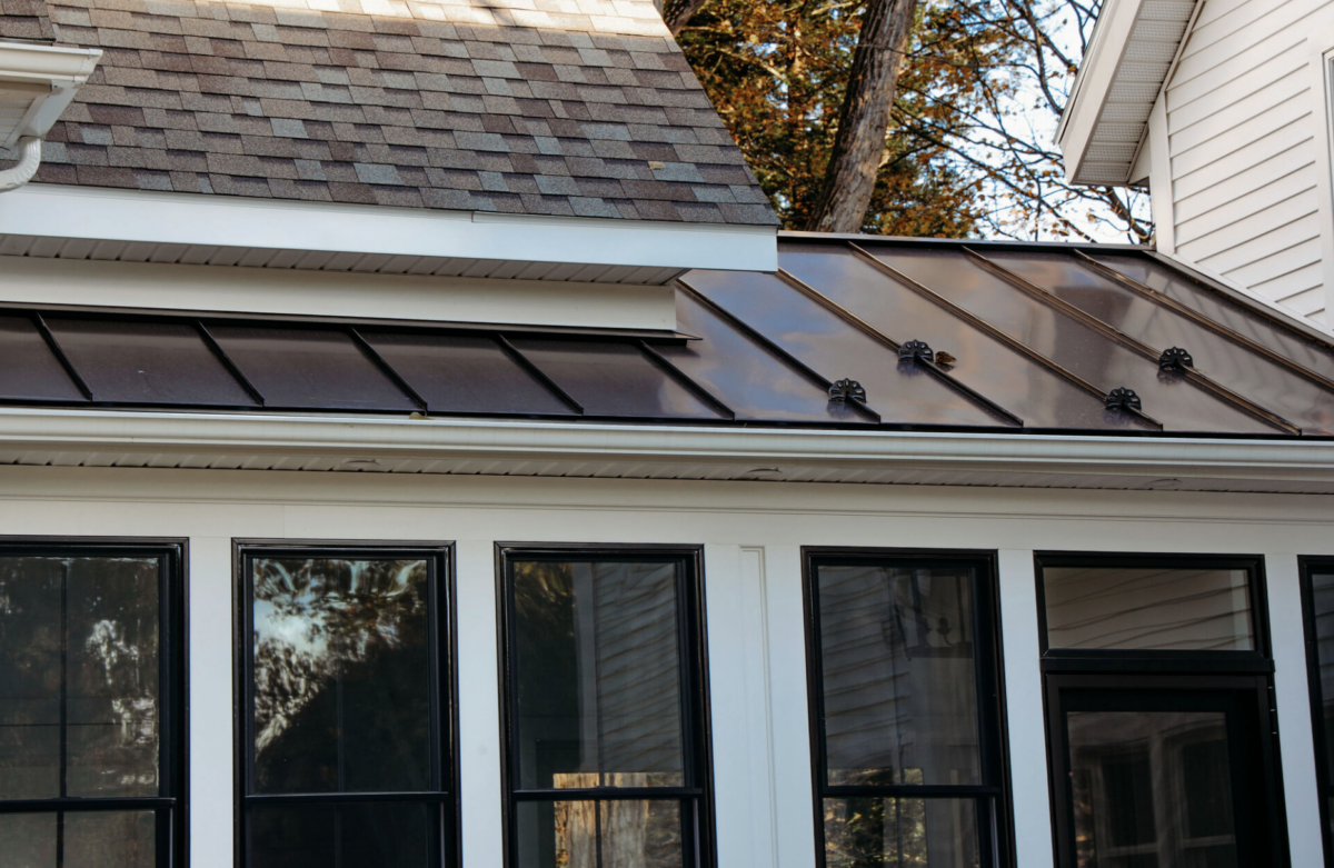 Metal Accent Roofs Highlight Large Home Addition - Roofing